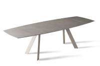 China Contemporary Extendable Dining Table For Family Tempered Glass for sale