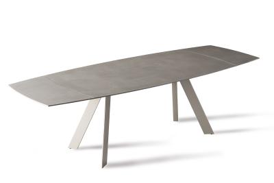 China Contemporary Extendable Dining Table For Family Tempered Glass for sale
