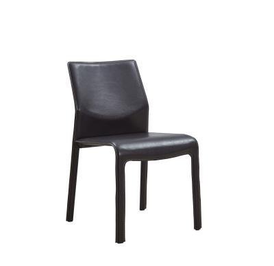 China 4 Legs Modern Iron PU Dining Chairs for sale