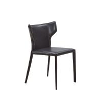 China Modern Iron Leather Furniture PU Dining Chairs With 4 Legs for sale