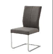 China PU Look Fabric Upholstered Dining Chairs , Custom Color Industrial Dining Chair for sale