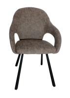 China Antique Polyurethane PU Upholstered Dining Chair Livingroom Chair Leisure Chair Armrest Chair for sale