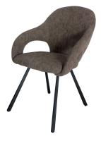 China Antique Polyurethane PU Upholstered Dining Chair Livingroom Chair Leisure Chair Armrest Chair for sale