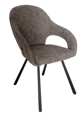 China Antique Polyurethane PU Upholstered Dining Chair Livingroom Chair Leisure Chair Armrest Chair for sale