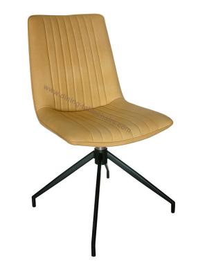 China Unique PU Dining Chairs , Textured Swivelling Comfortable Living Room Chairs for sale