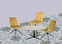 China Unique PU Dining Chairs , Textured Swivelling Comfortable Living Room Chairs for sale