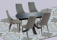 China Fabric Upholstered Woodgrain Dining Chair Livingroom Chair Leisure Chair for sale