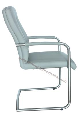 China Polyurethane PU Upholstered Stainless Dining Chair Livingroom Chair Leisure Chair for sale