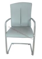China Polyurethane PU Upholstered Stainless Dining Chair Livingroom Chair Leisure Chair for sale