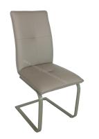 China Polyurethane PU Dining Chairs Powder Coated Steel Elastic Suspending U Legs for sale