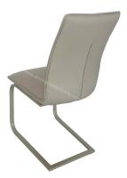 China Polyurethane PU Dining Chairs Powder Coated Steel Elastic Suspending U Legs for sale