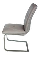 China Polyurethane PU Dining Chairs Powder Coated Steel Elastic Suspending U Legs for sale