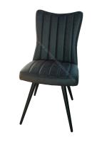 China Leathaire Technical Fabric Upholstered Dining Chairs Thickly Foamed Seat for sale