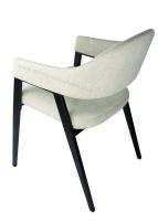 China Polyester Fabric Upholstered Dining Chair Livingroom Chair Armrest Chair Leisure Chair for sale