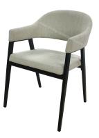 China Polyester Fabric Upholstered Dining Chair Livingroom Chair Armrest Chair Leisure Chair for sale