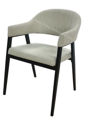 China Polyester Fabric Upholstered Dining Chair Livingroom Chair Armrest Chair Leisure Chair for sale