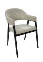 China Polyester Fabric Upholstered Dining Chair Livingroom Chair Armrest Chair Leisure Chair for sale