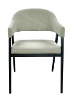 China Polyester Fabric Upholstered Dining Chair Livingroom Chair Armrest Chair Leisure Chair for sale