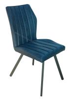 China High Breathability Fabric Upholstered Dining Chairs Heavy Duty Steel Legs for sale