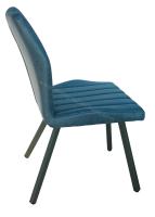 China High Breathability Fabric Upholstered Dining Chairs Heavy Duty Steel Legs for sale