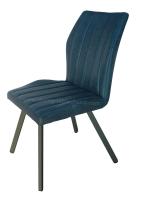 China High Breathability Fabric Upholstered Dining Chairs Heavy Duty Steel Legs for sale