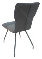 China Leisure Fabric Upholstered Dining Chairs High Density Sponge Grey Shell for sale