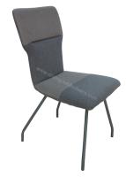 China Leisure Fabric Upholstered Dining Chairs High Density Sponge Grey Shell for sale