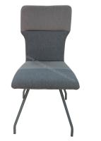 China Leisure Fabric Upholstered Dining Chairs High Density Sponge Grey Shell for sale