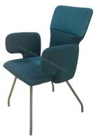China Grey Legs Modern Upholstered Dining Chairs Guestroom Use Multi Color Shell for sale