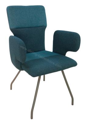 China Grey Legs Modern Upholstered Dining Chairs Guestroom Use Multi Color Shell for sale