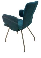 China Grey Legs Modern Upholstered Dining Chairs Guestroom Use Multi Color Shell for sale