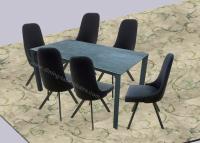 China Polyester Upholstered Dining Room Chairs High Density Sponge Bedroom Use for sale