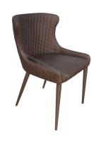 China Brown Upholstered Living Room Chair Powder Coating Finish Easily Cleaning for sale