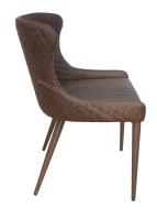 China Brown Upholstered Living Room Chair Powder Coating Finish Easily Cleaning for sale