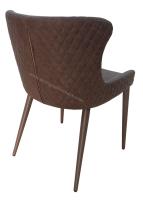 China Brown Upholstered Living Room Chair Powder Coating Finish Easily Cleaning for sale