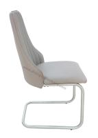 China Polyurethane PU Upholstered Stainless Dining Chair Livingroom Chair Leisure Chair for sale