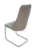 China Polyurethane PU Upholstered Stainless Dining Chair Livingroom Chair Leisure Chair for sale