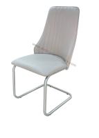 China Polyurethane PU Upholstered Stainless Dining Chair Livingroom Chair Leisure Chair for sale