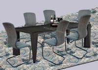 China Hotel Use Upholstered Restaurant Dining Chairs U Suspending Legs Skin Friendly for sale