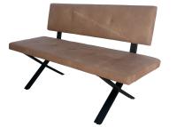 China Orange Upholstered Corner Dining Bench for sale