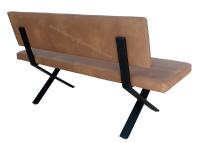China Orange Upholstered Corner Dining Bench for sale
