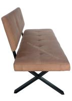 China Orange Upholstered Corner Dining Bench for sale