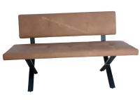 China Orange Upholstered Corner Dining Bench for sale