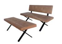 China Orange Upholstered Corner Dining Bench for sale