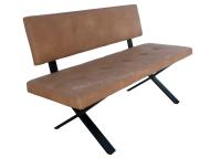 China Orange Upholstered Corner Dining Bench for sale