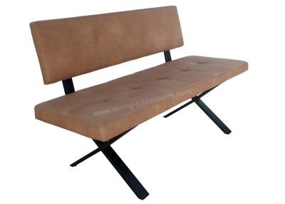 China Orange Upholstered Corner Dining Bench for sale