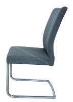 China Grey Fabric Upholstered Dining Chairs , Modern Living Room Chair U Suspending Leg for sale