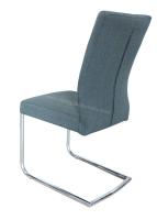 China Grey Fabric Upholstered Dining Chairs , Modern Living Room Chair U Suspending Leg for sale