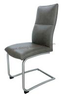 China Anli PU Polyurethane Upholstered Stainless Dining Chair Livingrooom Chair Leisure Chair for sale