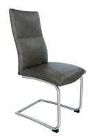 China Anli PU Polyurethane Upholstered Stainless Dining Chair Livingrooom Chair Leisure Chair for sale